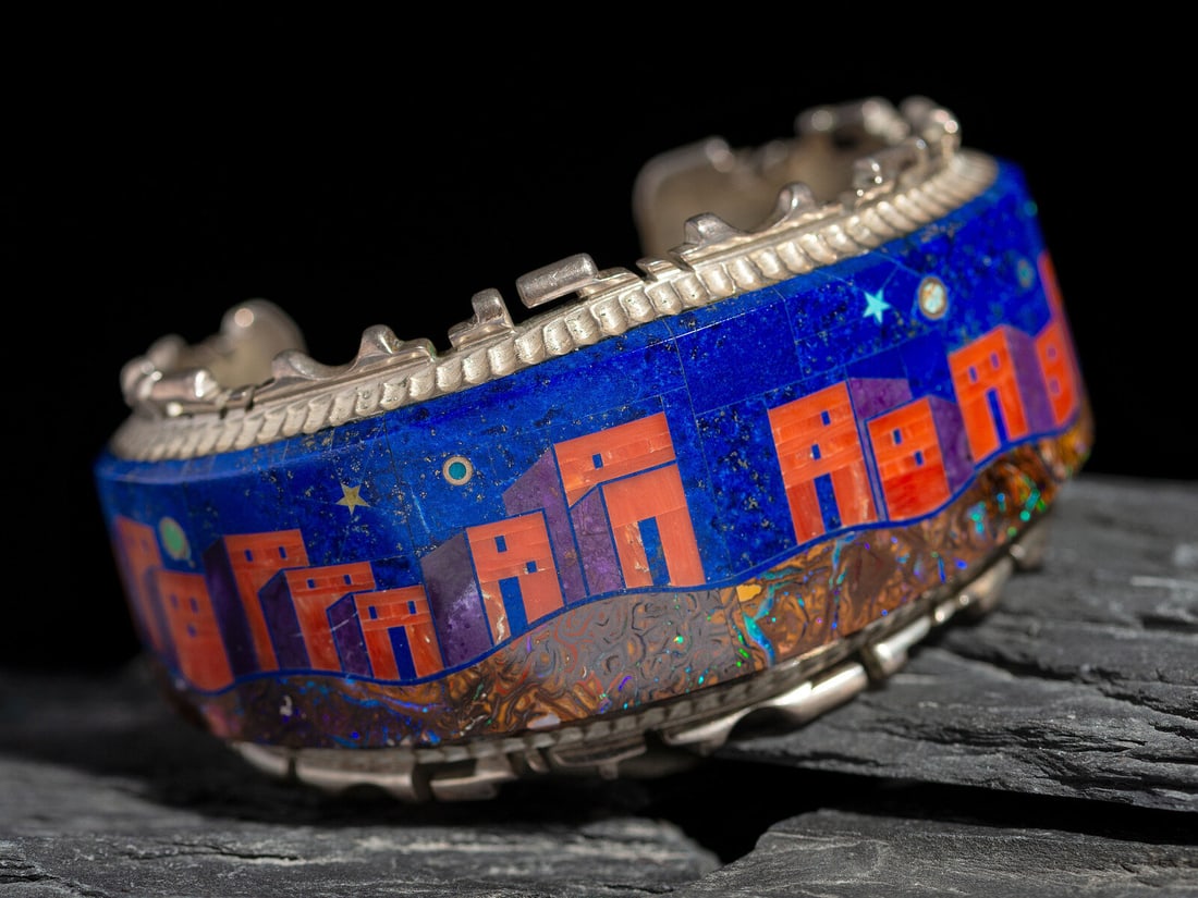 Alvin Yellowhorse (diné, B. 1968) Sterling Silver Cuff Bracelet, With ...