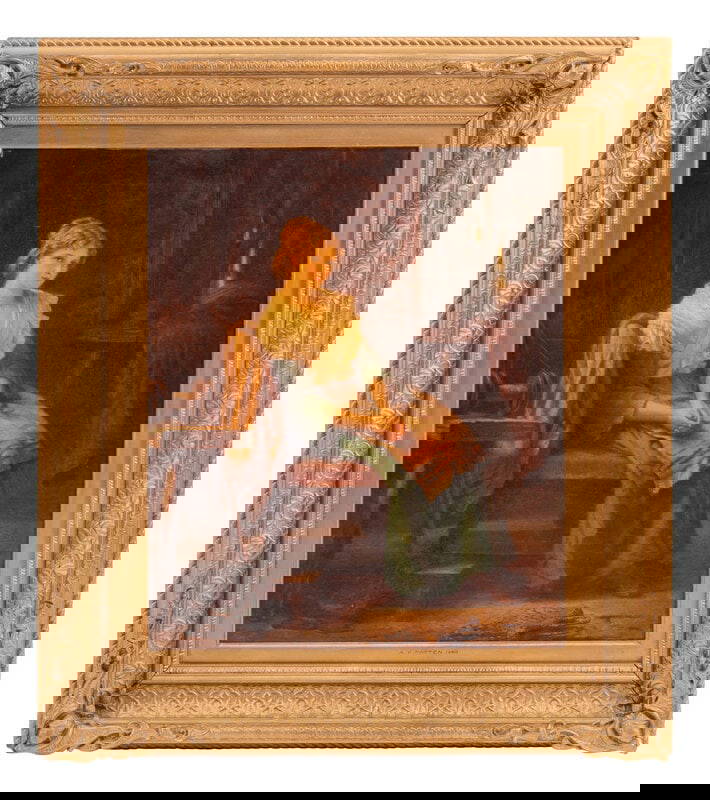 Alfred Fowler Patten (british, 1829-1888) Portrait Of A Lady Auction