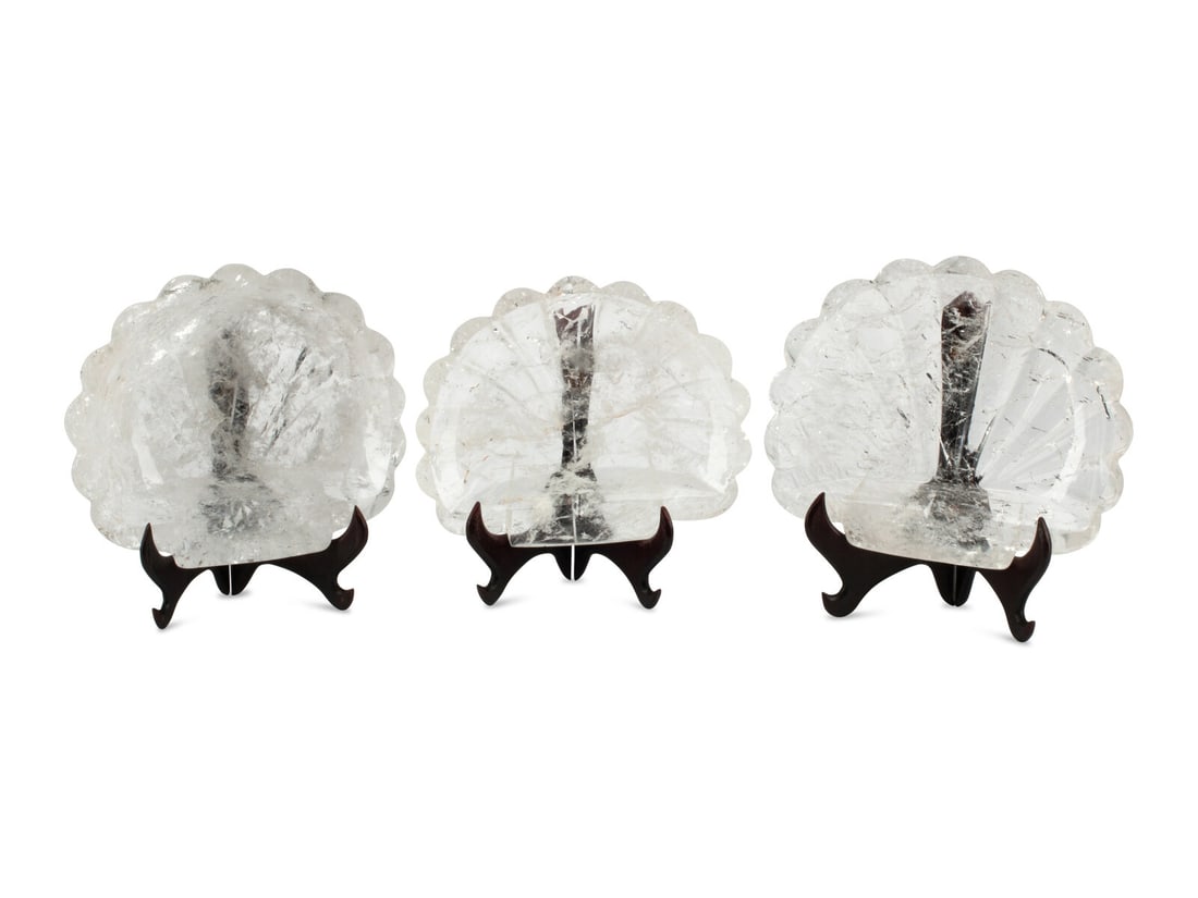 A Set Of Three Rock Crystal Shell-shaped Dishes - Jul 30, 2025 ...