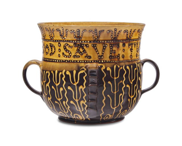 Michelle Erickson (b. 1960), A Lead Glazed Redware "god Save The Queen ...