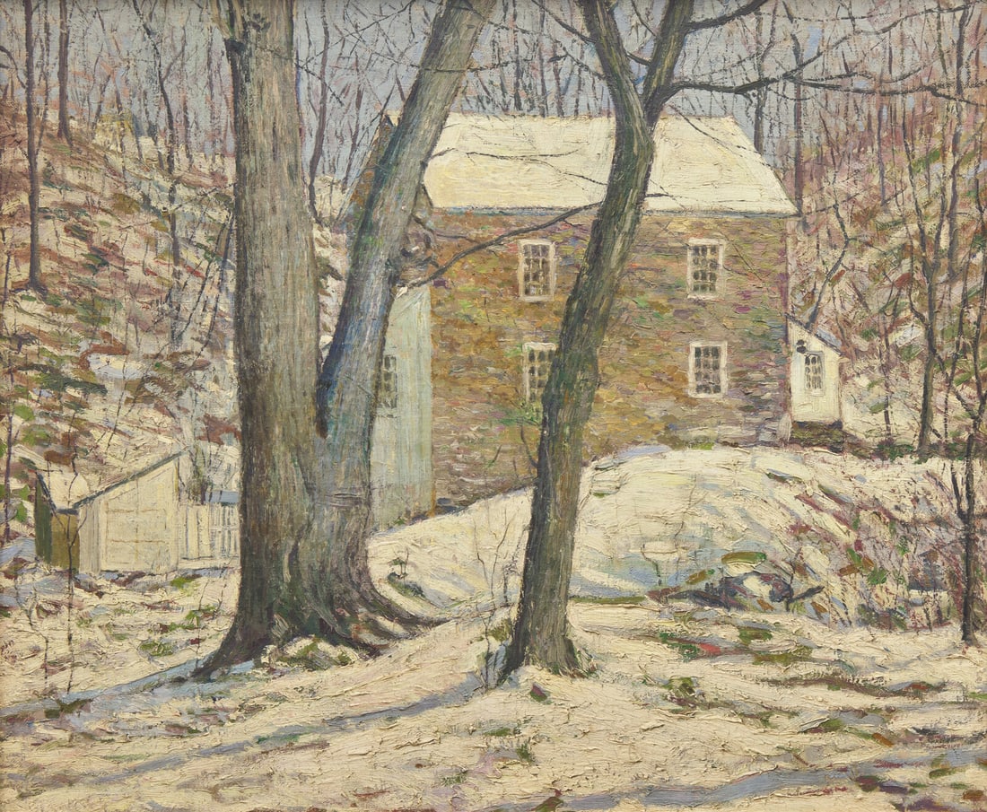 Clarence Raymond Johnson (american, 1894-1981) House In Winter Auction