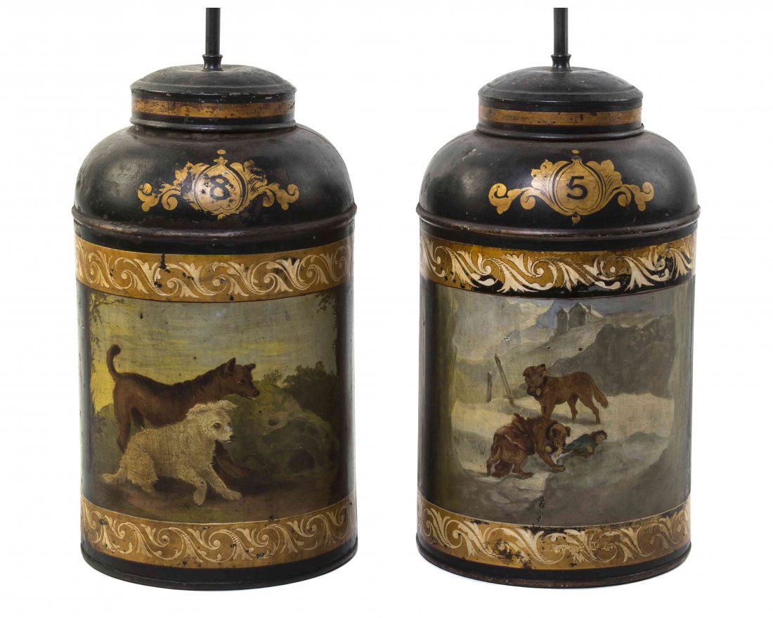 Two English Tole Tea Canisters, Height overall 27 1/4 - Jul 14, 2013 ...