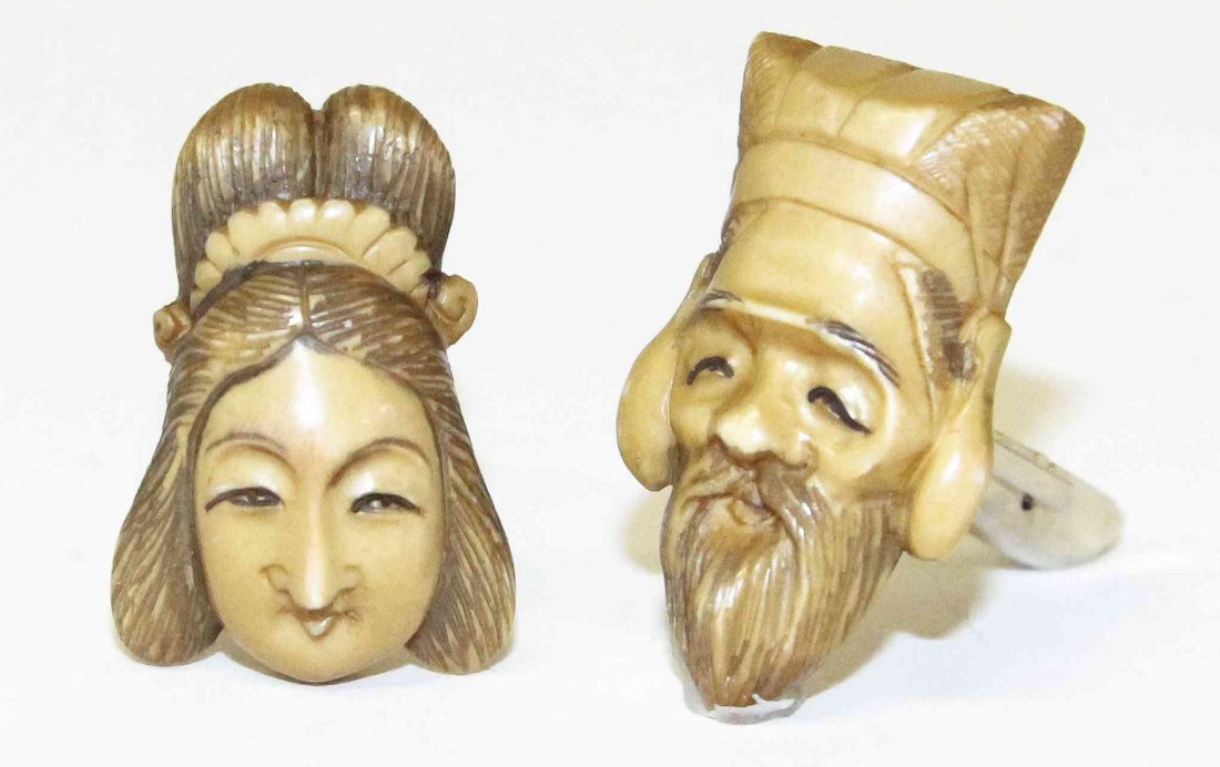 A Pair of Japanese Carved Ivory Cufflinks, Height of - Aug 22, 2013 ...