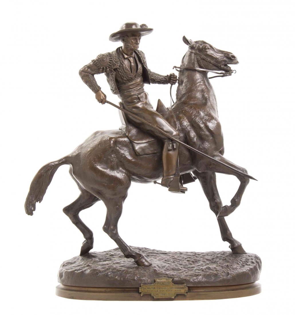 A French Bronze Figural Group, Charles Valton
