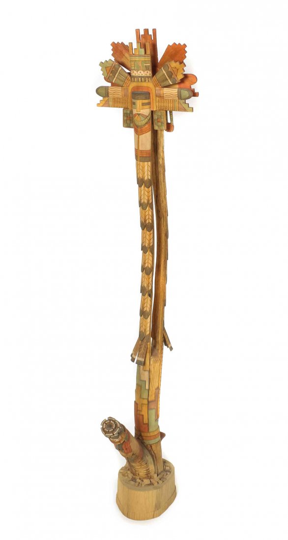 A Kachina Carving, Delbridge Honanie, Height 58 1/4