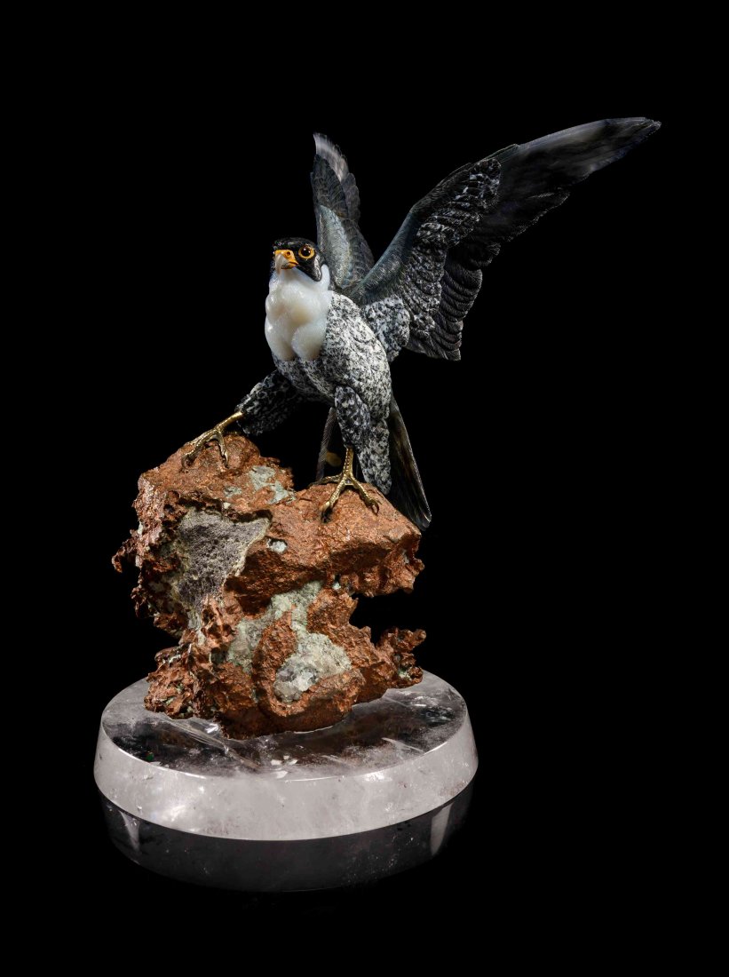 An Important Carved Agate Falcon on Native Copper Base, - Sep 16, 2014 ...