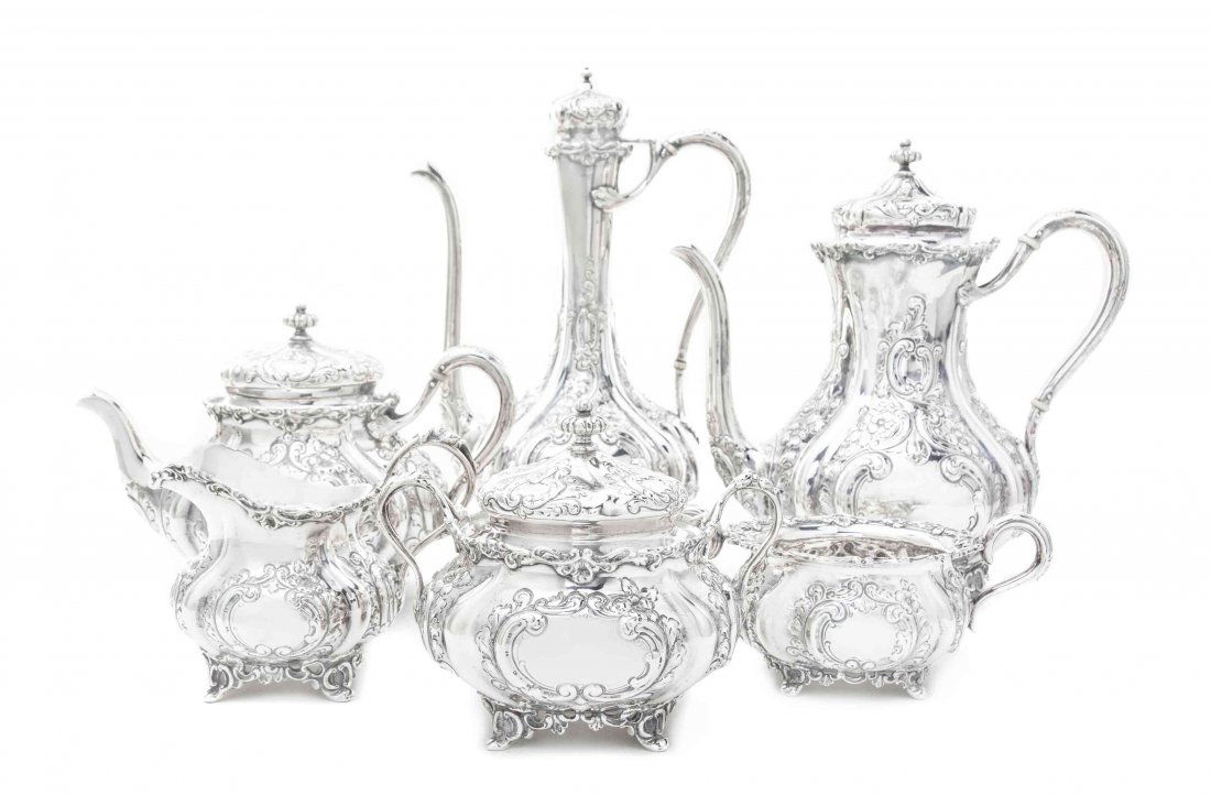 An American Silver Six-Piece Tea and Coffee Set,