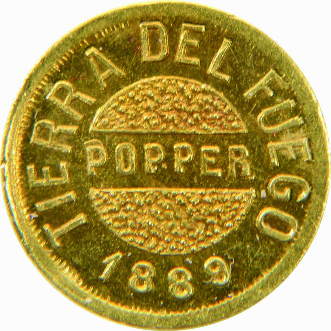 Gold Coin - Julius Popper - Tierra del Fuego, 1889