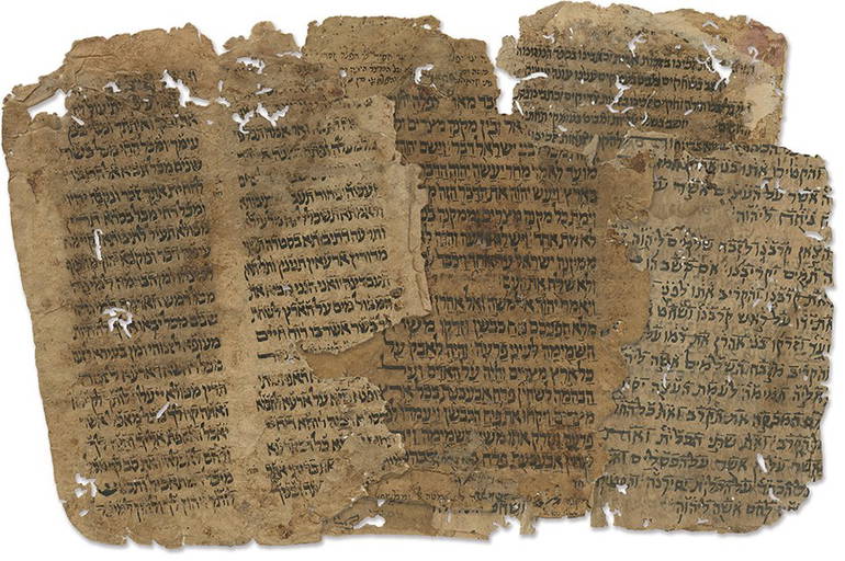 Collection Of Ancient Manuscript Leaf Fragments