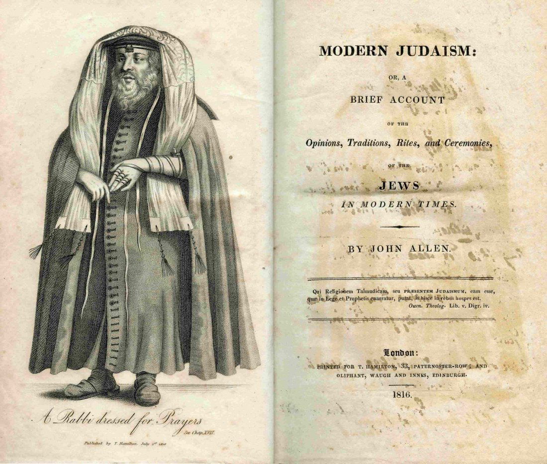 Modern Judaism - John Allen - London, 1816