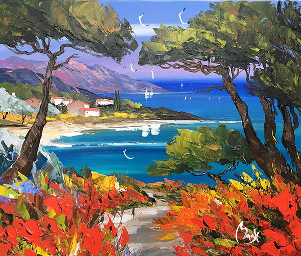 Louis Magre (né En 1955) Promenade À Bandol