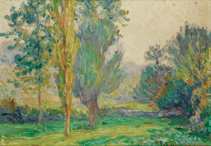 Joseph Vital Lacaze (1874 1946) Paysage Aux Arbres