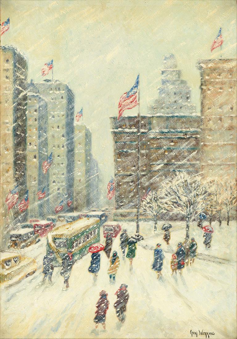 GUY WIGGINS Fifth Avenue, New York, in Snow. - Sep 17, 2020 | Swann ...