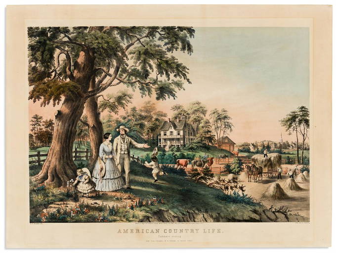Currier & Ives. American Country Life. Summer Evening.