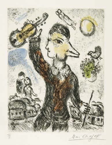 Marc Chagall Le Violiniste.