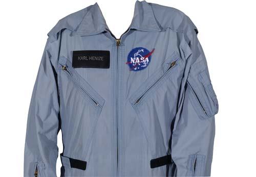 2037324: Karl Henize's Blue NASA Flight Suit. An offic