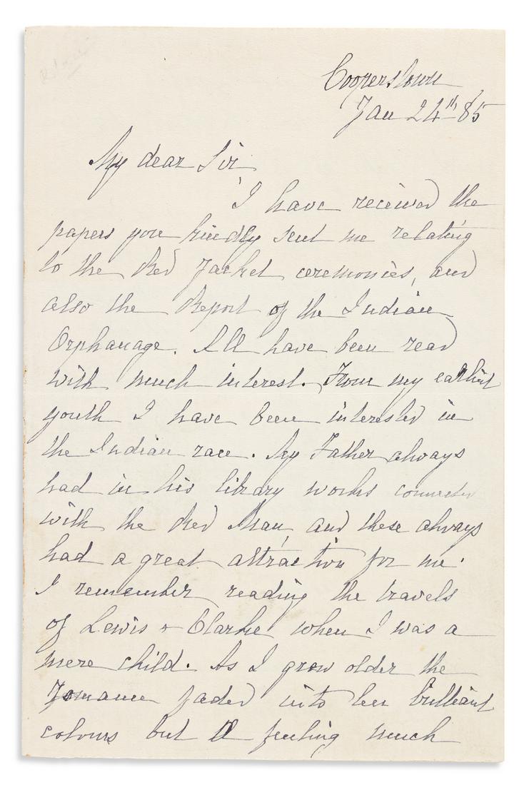 Cooper, Susan Fenimore (1813 1894) Autograph Letter