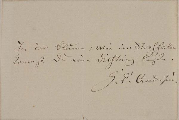 Andersen, Hans Christian. Autograph Quotation