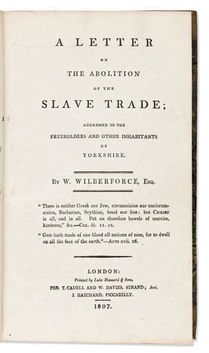 (slavery & Abolition.) William Wilberforce. A Letter On The Abolition ...