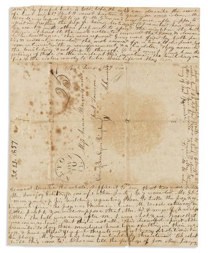 (slavery & Abolition.) Elizabeth Ambrose Merrill. Letter Describing The ...