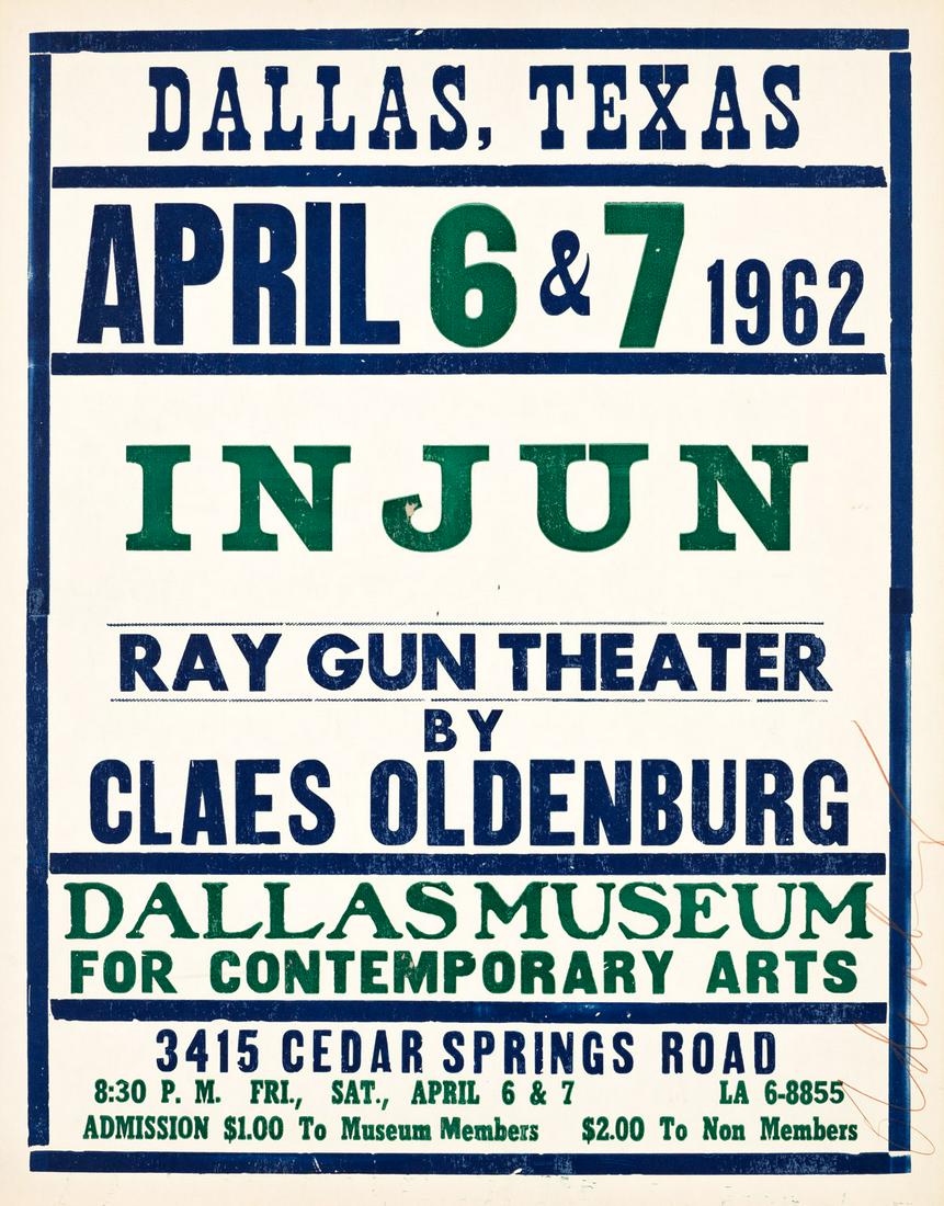 CLAES OLDENBURG (1929- ). INJUN / RAY GUN THEATER BY CLAES OLDENBURG ...