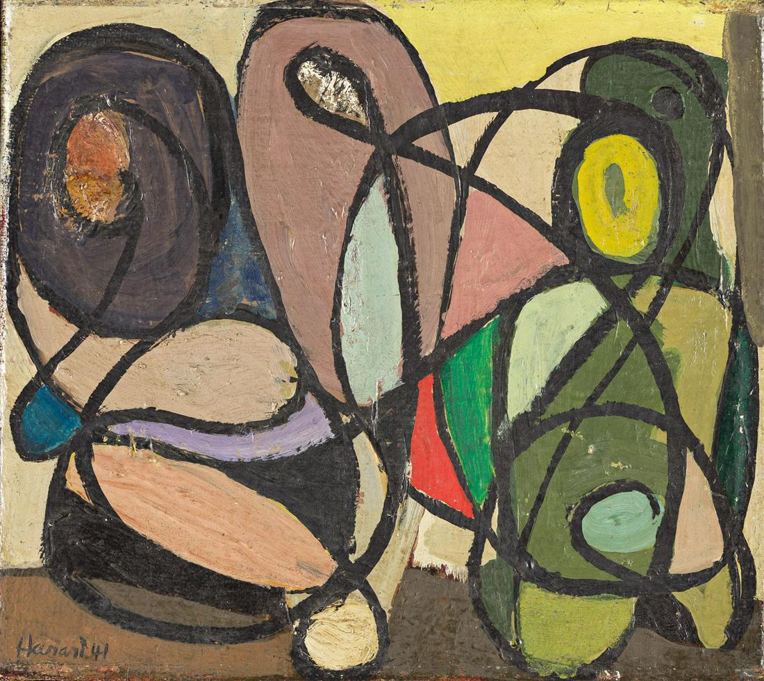 Hananiah Harari (1912 2000, American) Forms In Curves.