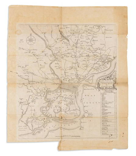 (philadelphia.) Nicholas Scull; And George Heap. A Map Of Philadelphia ...
