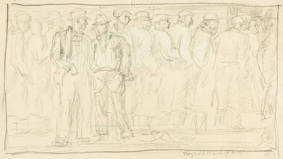 Reginald Marsh Bread Line.