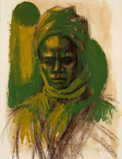 HERMAN KOFI BAILEY (1931 - 1981) Untitled (Portrait in Green). - Oct 06 ...
