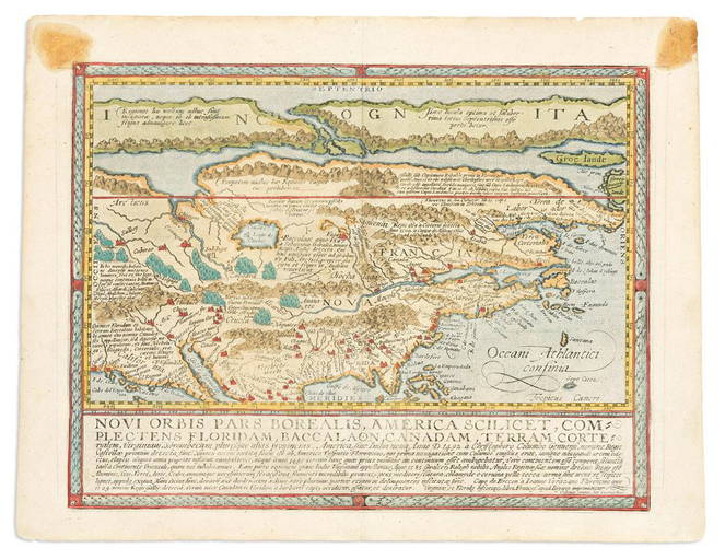 (NORTH AMERICA.) Matthias Quad. Novi Orbis Pars Borealis, America. (#0102) on Dec 08, 2022 ...