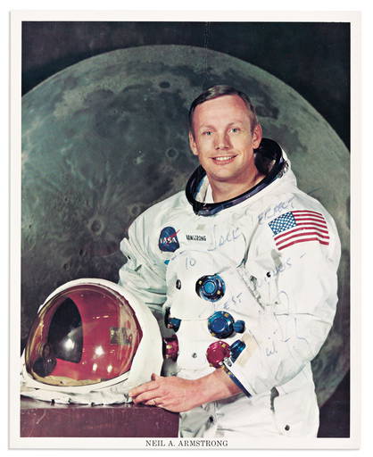 (astronauts.) Armstrong, Neil. Color Photograph Signed And Inscribed ...