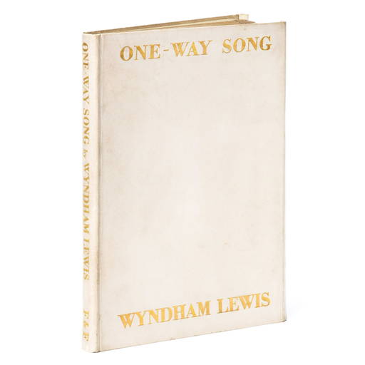 LEWIS, WYNDHAM. One-Way Song. (#0220) on Mar 02, 2023 | Swann Auction ...
