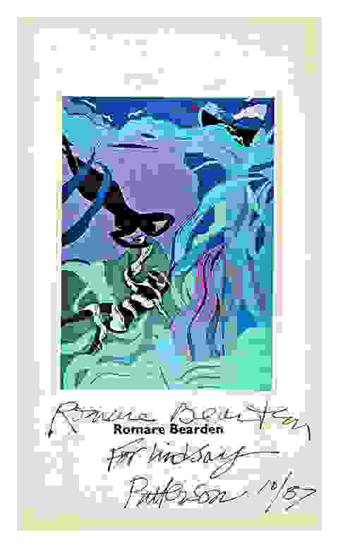 Lawrence, Jacob; And Romare Bearden. Two Items, Each Signed, To Lindsay ...