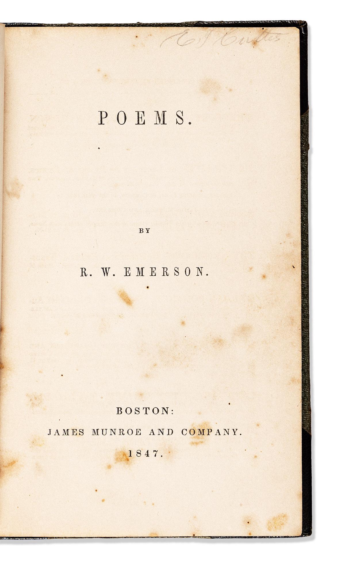 Emerson, Ralph Waldo. Poems.