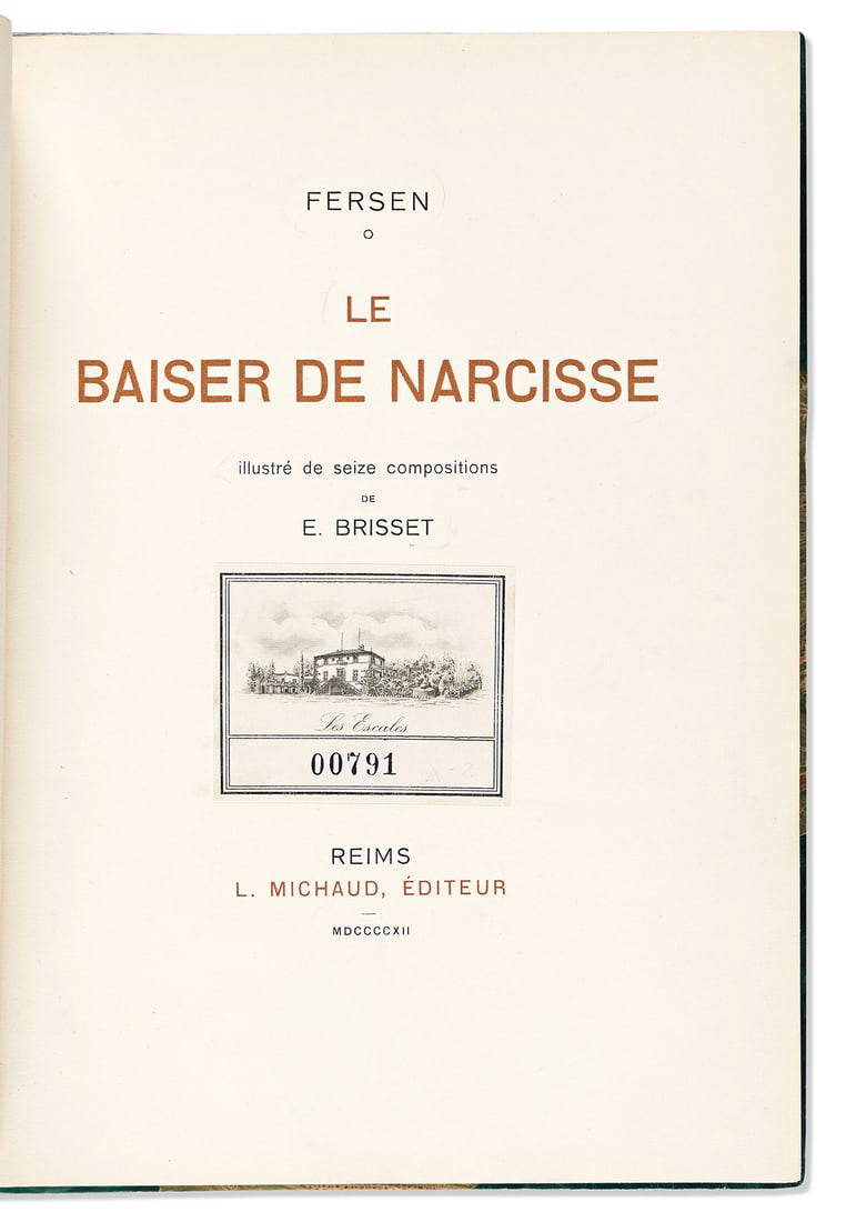 Jacques D’adelswärd-fersen (1880-1923) Le Baiser De Narcisse. Auction