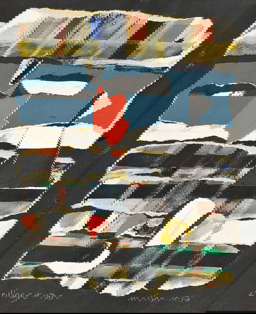 Hans Moller Collage #150c. Auction