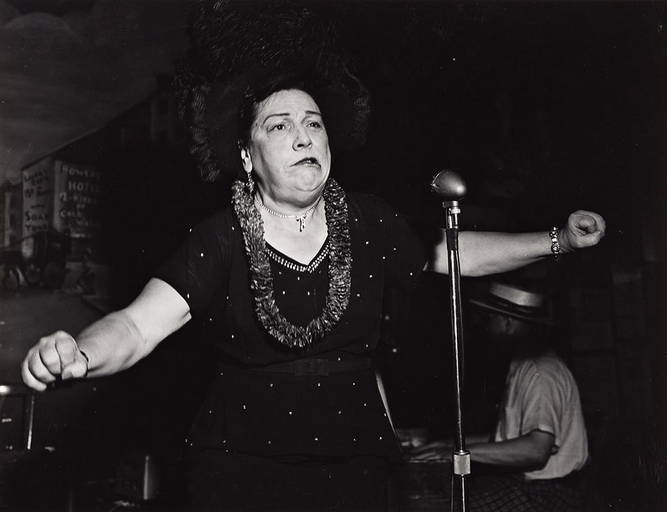 Weegee [arthur Fellig] (1899 1968) Nightclub Singer (tilly Schneider ...