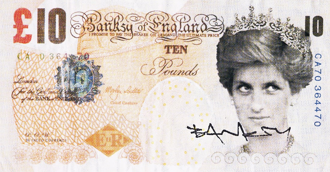 Banksy 10 Pound Bank Note. Auction