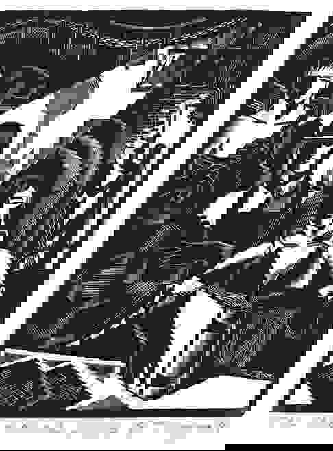 Charles Turzak (1899-1986) The Workers. Auction