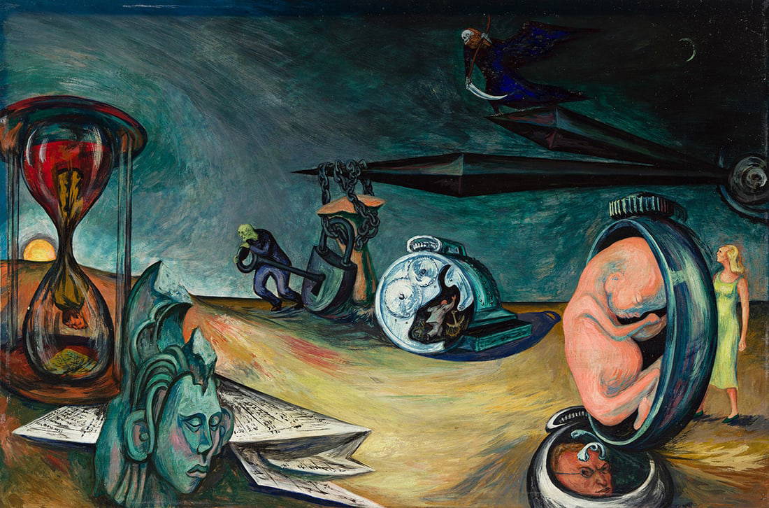 Mervin Jules (1912-1994) Conception Of Time. Auction