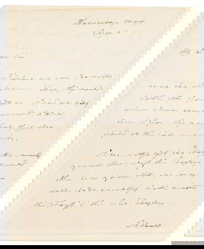 Webster, Daniel. Autograph Letter Signed, "dan'lwebster," To [arthur ...