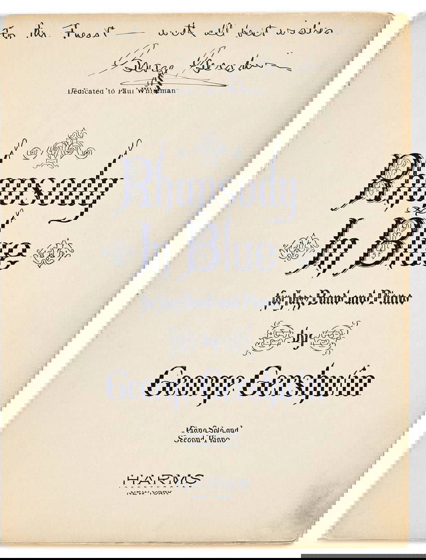 Gershwin, George. Piano Solo And Second Piano Score For "rhapsody In ...