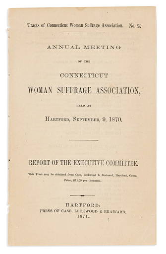 Hooker, Isabella Beecher (1822 1907) Annual Meeting Of The Connecticut ...