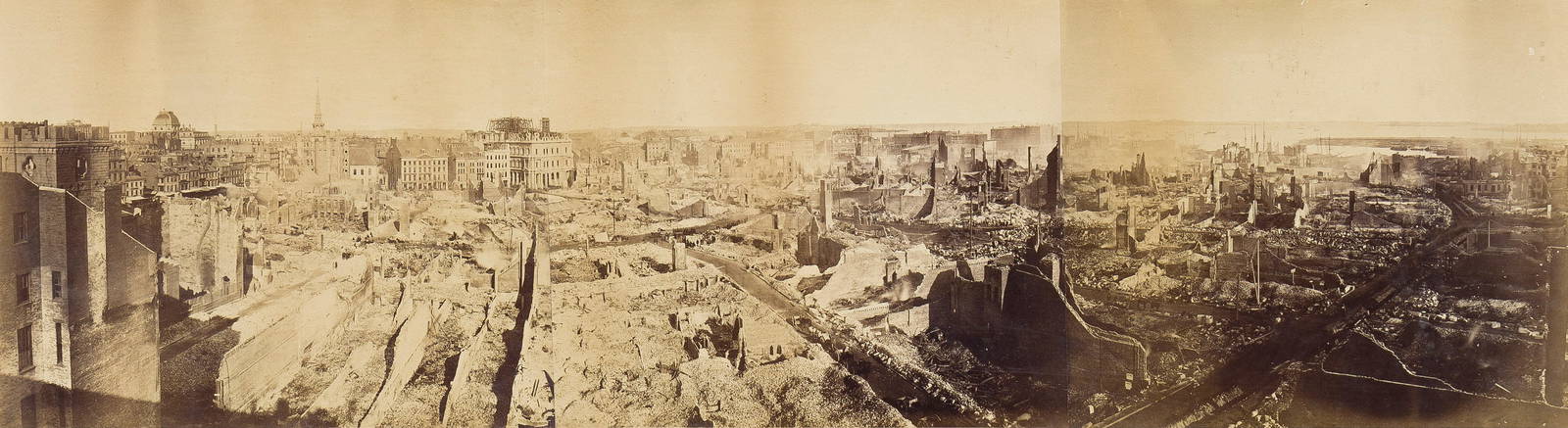 James Wallace Black (1825 1896) A Panorama Titled View Of The Burnt ...