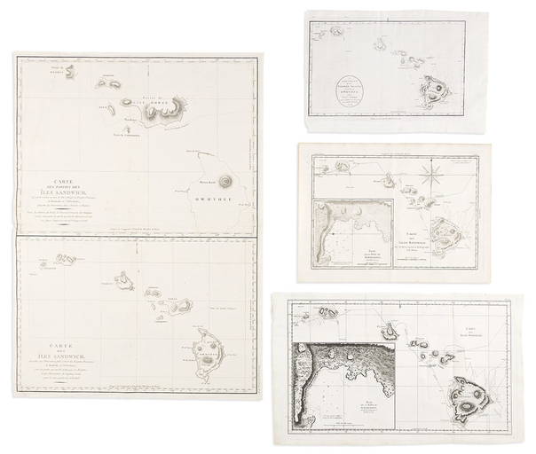 (hawaii.) Group Of 8 Eighteenth Century Engraved Maps And Coastal ...