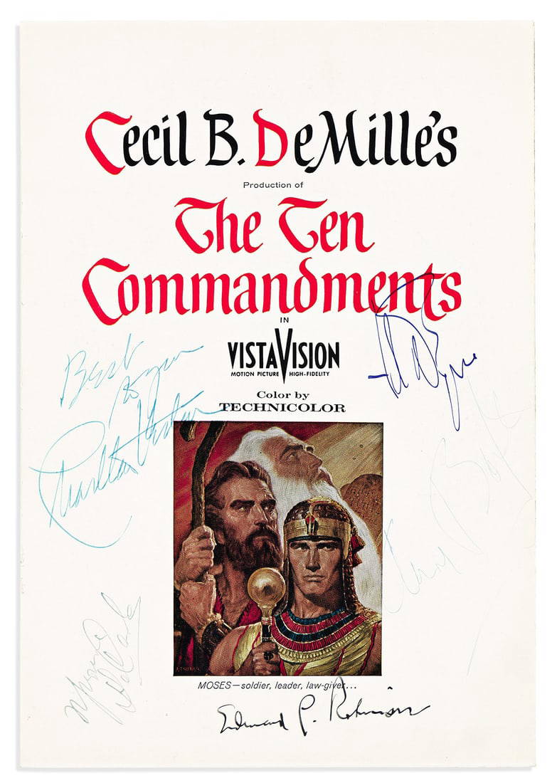 (entertainers--ten Commandments, The.) Program For London Premiere Of ...