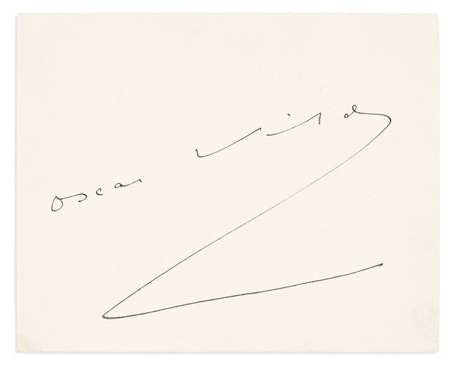 Wilde, Oscar. Signature, On A Small Card.