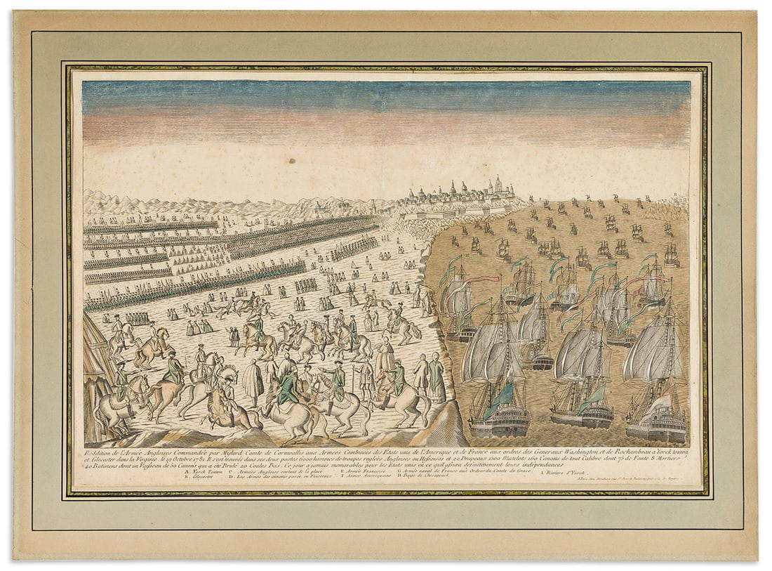 (american Revolution--1781.) French Engraving Of The Surrender At ...