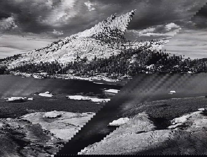 Ansel Adams (1902 1984) Cathedral Peak And Lake. 1938; Printed After ...