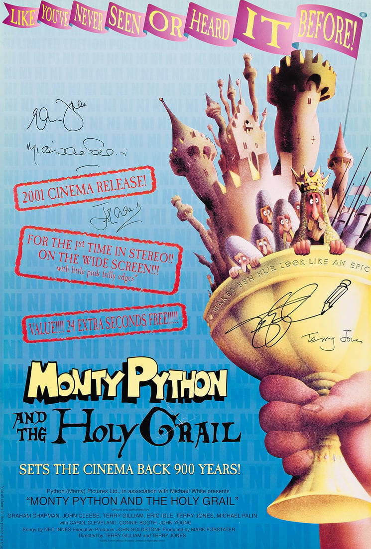 (entertainers.) Monty Python. Large Poster Promoting The 2001 Re ...